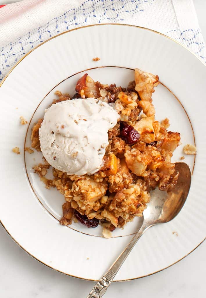 Cinnamon Apple Tart Cherry Crumble Recipe - Love and Lemons