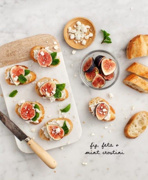 Fig, Feta & Mint Crostini Recipe - Love and Lemons