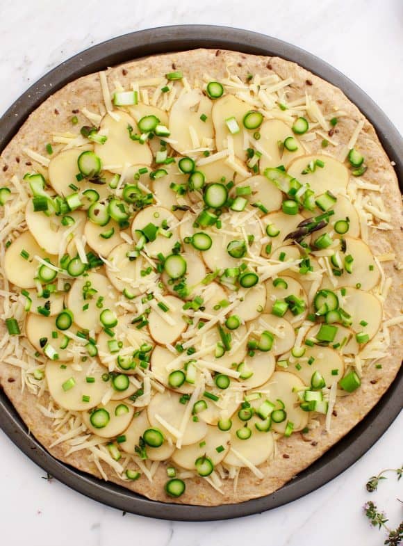 Farmers Market Potato & Asparagus Pizza Recipe - Love and Lemons