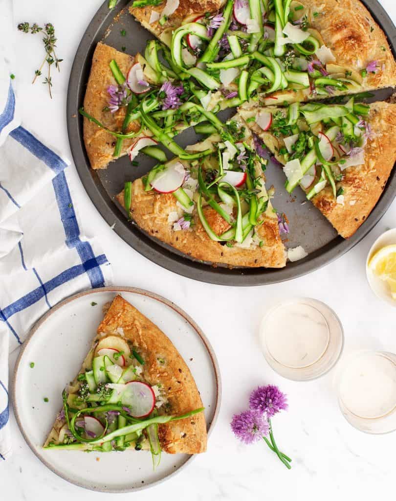 Farmers Market Potato & Asparagus Pizza Recipe - Love and Lemons