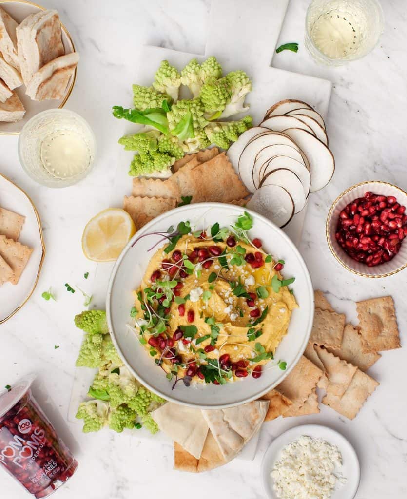 Butternut Hummus with Feta & Pomegranates Recipe - Love and Lemons