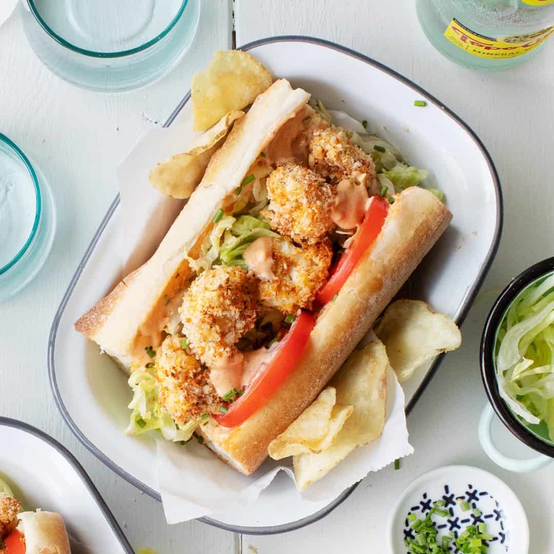 Crispy Cauliflower Po' Boy Sandwich Recipe - Love and Lemons