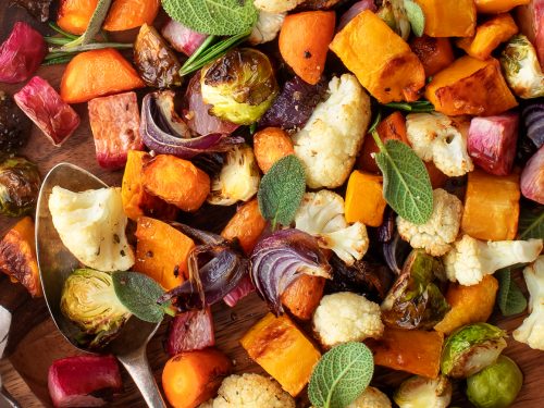 Chart For Roasting Vegetables Easy Roasted Rainbow Vegetables