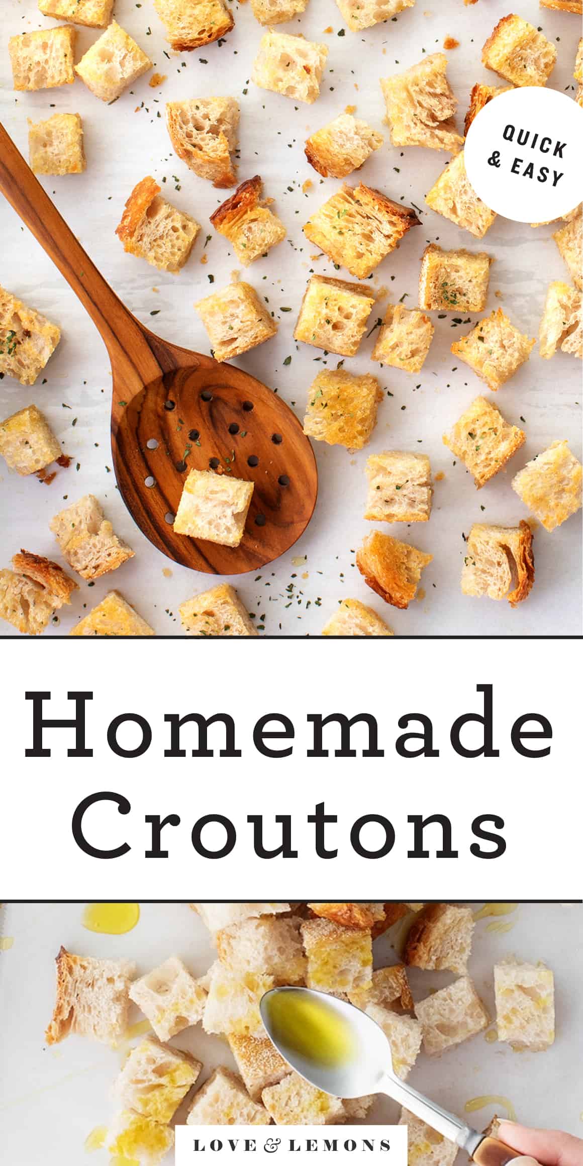 How to Make Homemade Croutons Recipe - Love and Lemons