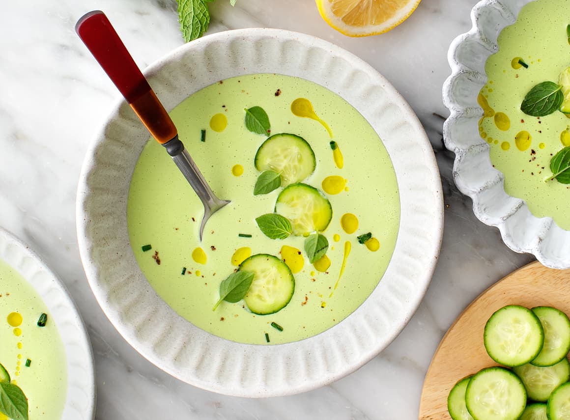 Cold Cucumber Soup Recipe Love And Lemons Cold Cucumber Soup Recipe Love And Lemons