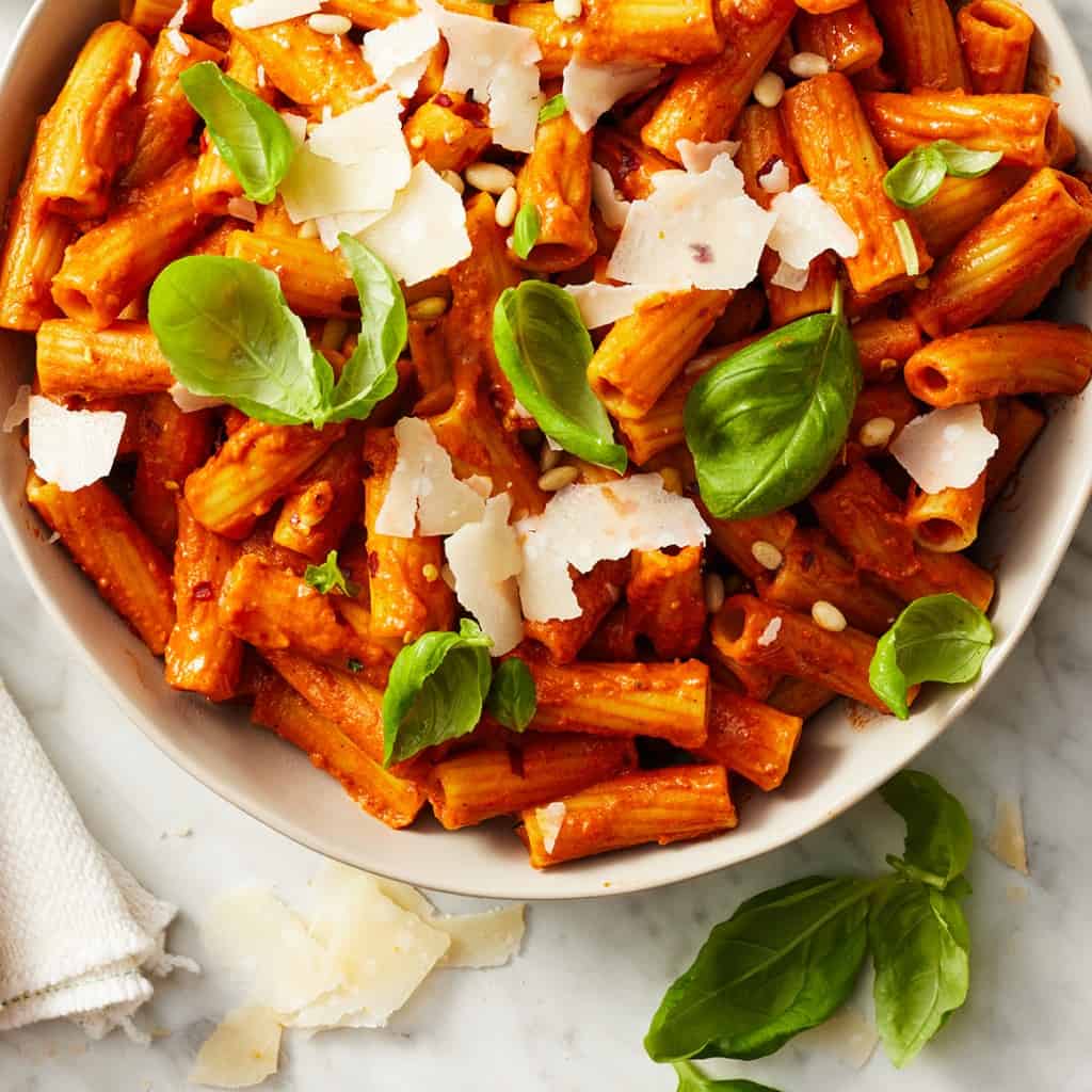 Roasted Red Pepper Pasta Recipe - Love and Lemons