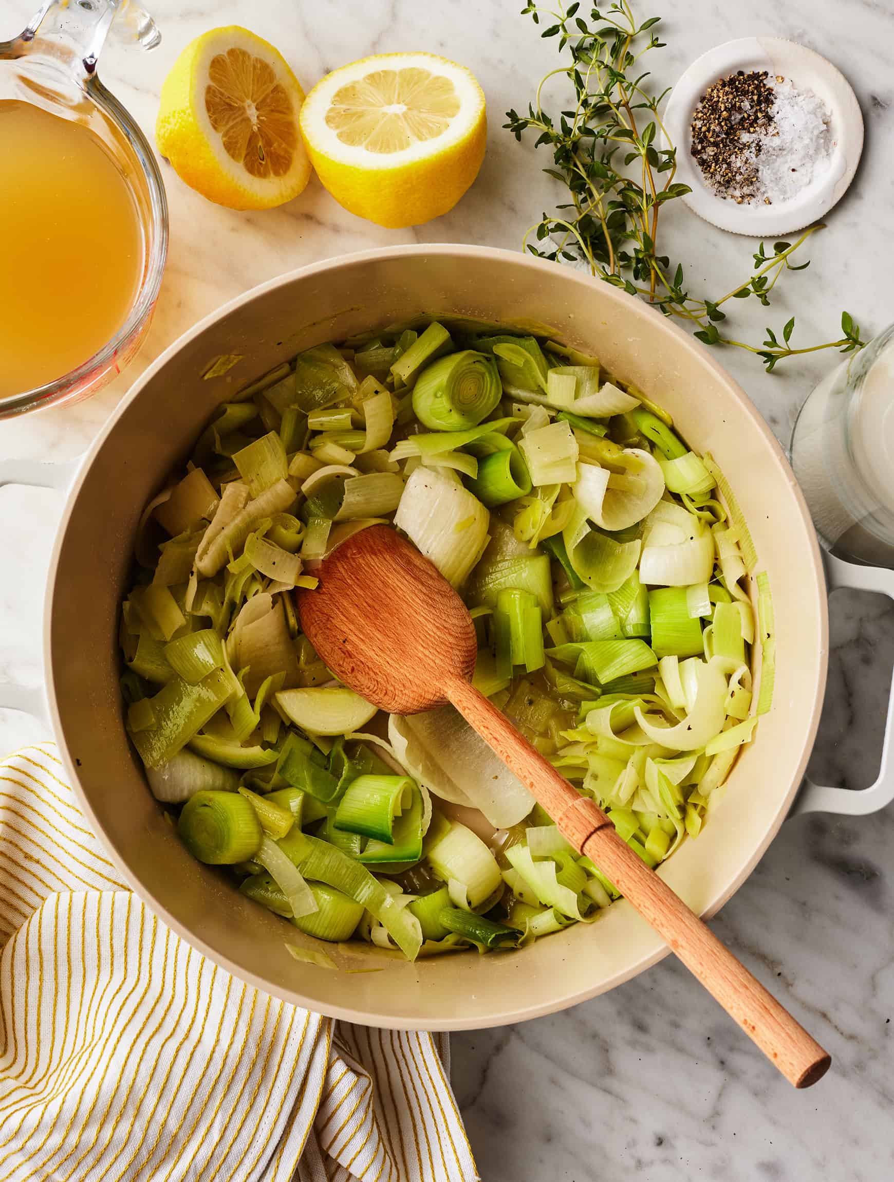how to cook leek for soup