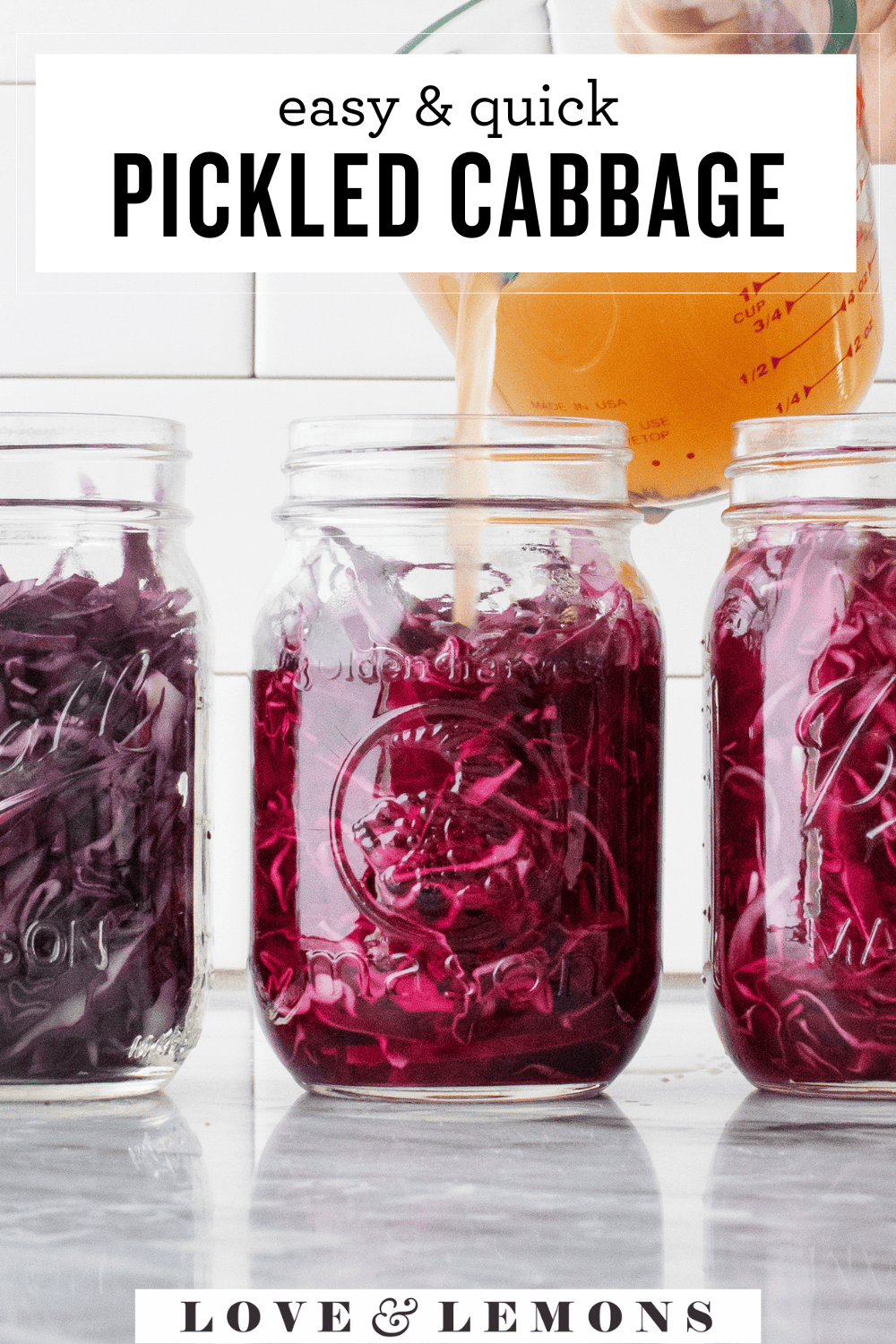 Quick Pickled Cabbage Recipe - Love and Lemons