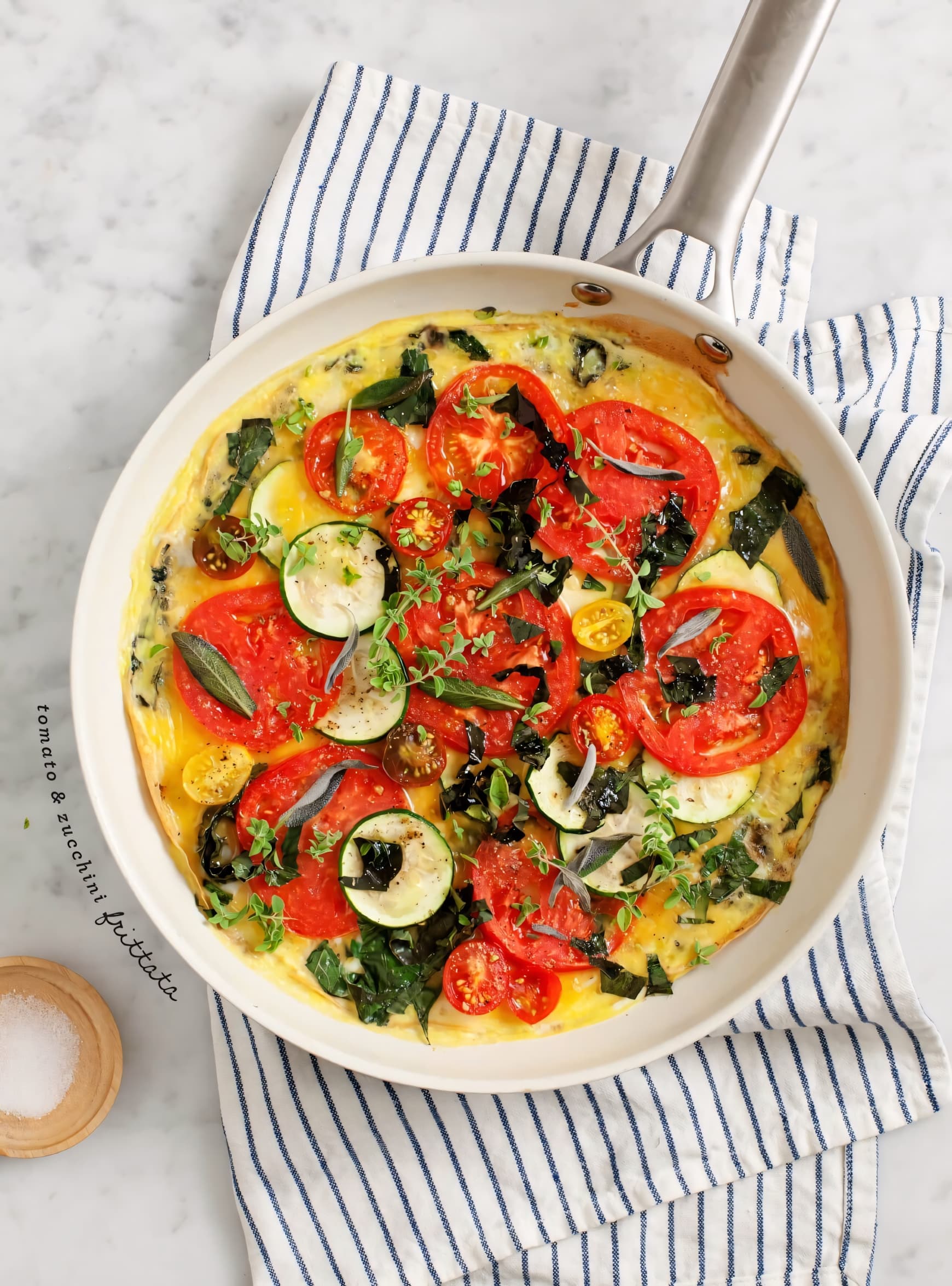 Zucchini Frittata Caramelized Onion, Red Pepper And Zucchini Frittata